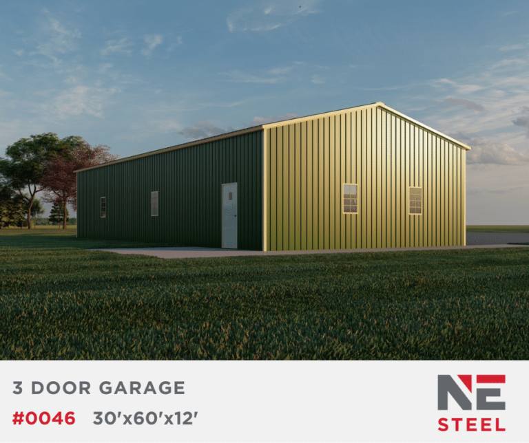30'x60'x12' Steel Garage - Northedge Steel